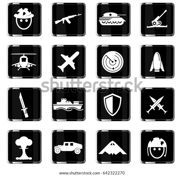 War Symbols Vector Icons User Interface Stock Vector (Royalty Free ...
