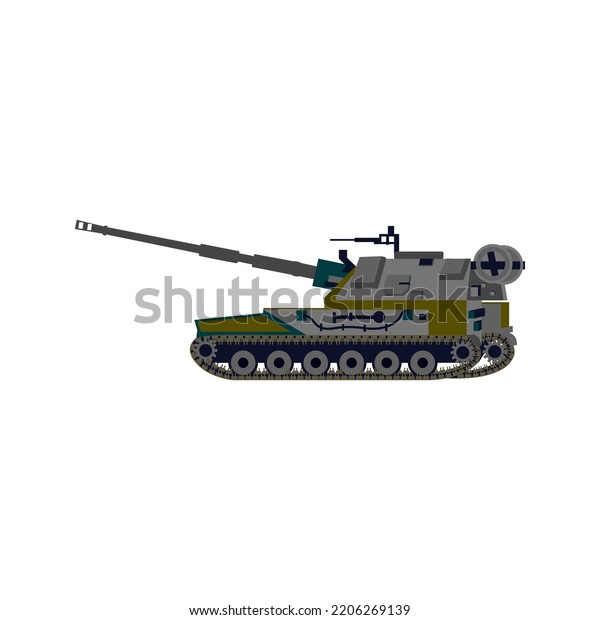 War Tank Isolated Vector Illustration Army Stock Vector (Royalty Free ...