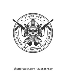 War Vintage Gaming Logo Enemy Angry Stock Vector (Royalty Free ...