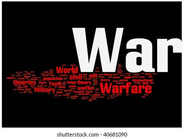 War Word Cloud Illustration Graphic Tag Stock Vector (Royalty Free ...
