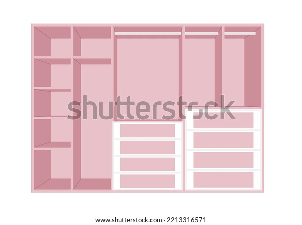 Wardrobe Cartoon Wardrobe Isolated On White Stock Vector (Royalty Free ...