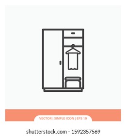 Wardrobe Icon Symbol Vector Illustration Stock Vector (Royalty Free ...