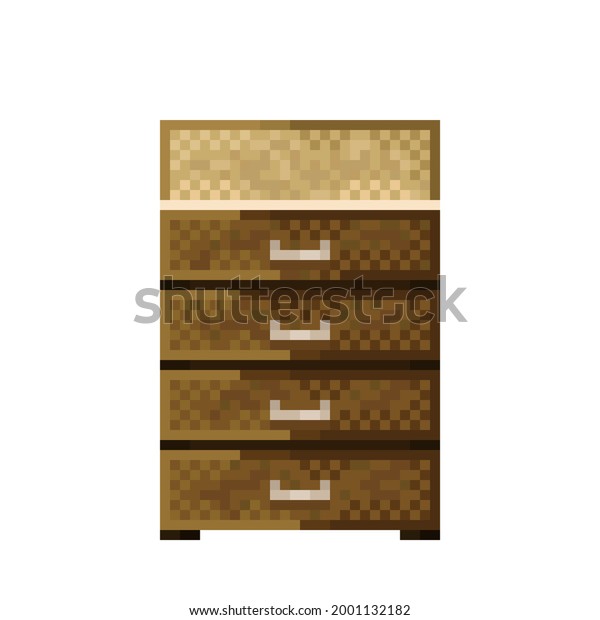 Wardrobe Pixel Art Cabinet Pixel Art Stock Vector (Royalty Free ...