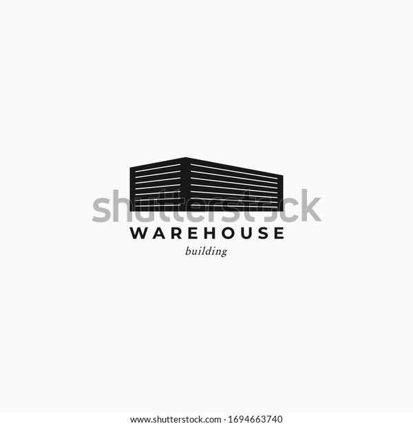 Warehouse Building Logo Design Concept Vector Stock Vector (Royalty ...