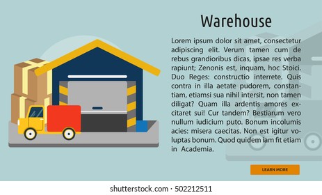 Warehouse Conceptual Banner Stock Vector (Royalty Free) 502212511 ...