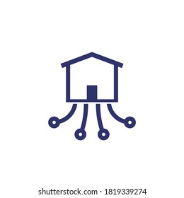 Digital House Logo Icon Design Stock Vector (Royalty Free) 1070317049