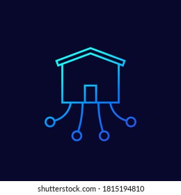 Digital House Logo Icon Design Stock Vector (Royalty Free) 1070317049