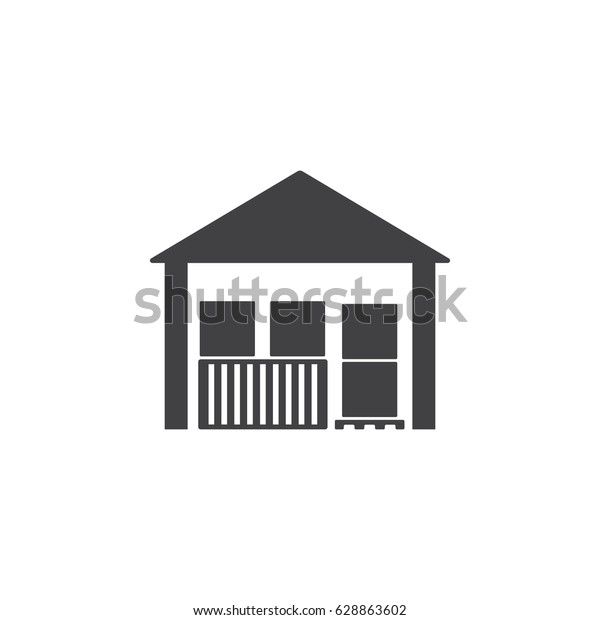 Warehouse Icon Isolated On White Background Stock Vector (Royalty Free ...