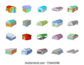 Warehouse Icon Set Cartoon Set Warehouse Stock Vector (Royalty Free ...