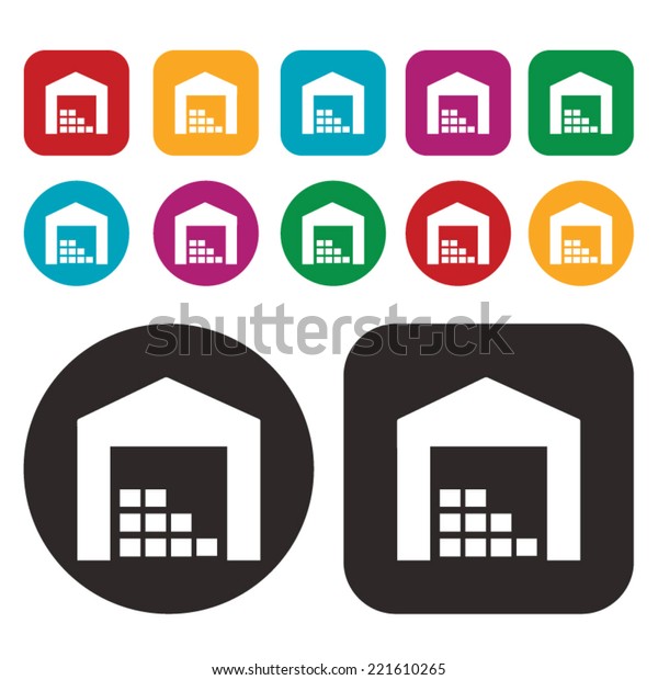 Warehouse Icon Stock Icon: เวกเตอร์สต็อก (ปลอดค่าลิขสิทธิ์) 221610265 ...