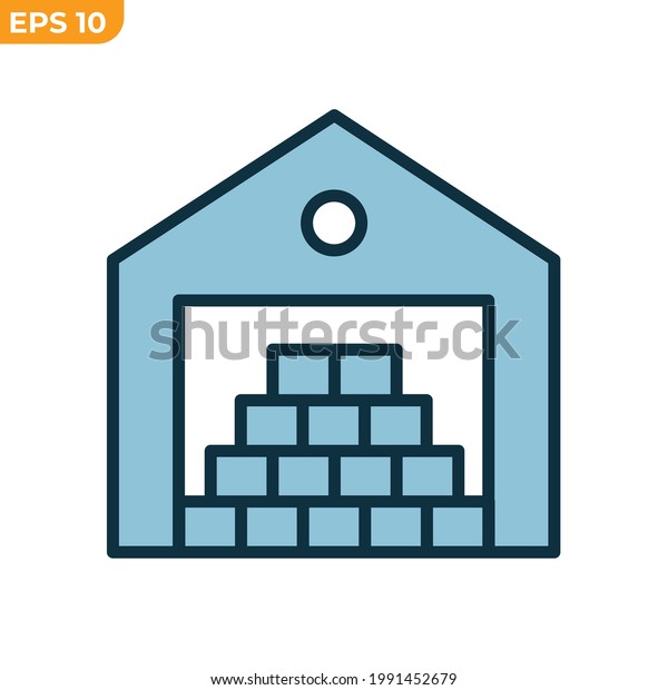 Warehouse Icon Symbol Template Graphic Web Stock Vector (Royalty Free ...