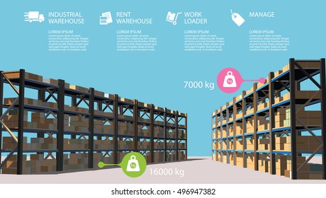 Warehouse Label Info Graphics Stock Vector (Royalty Free) 496947382 ...