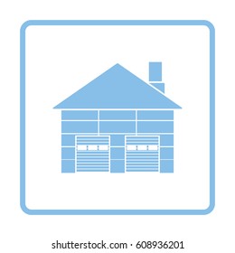 Warehouse Logistic Concept Icon Blue Frame Stock Vector (Royalty Free ...