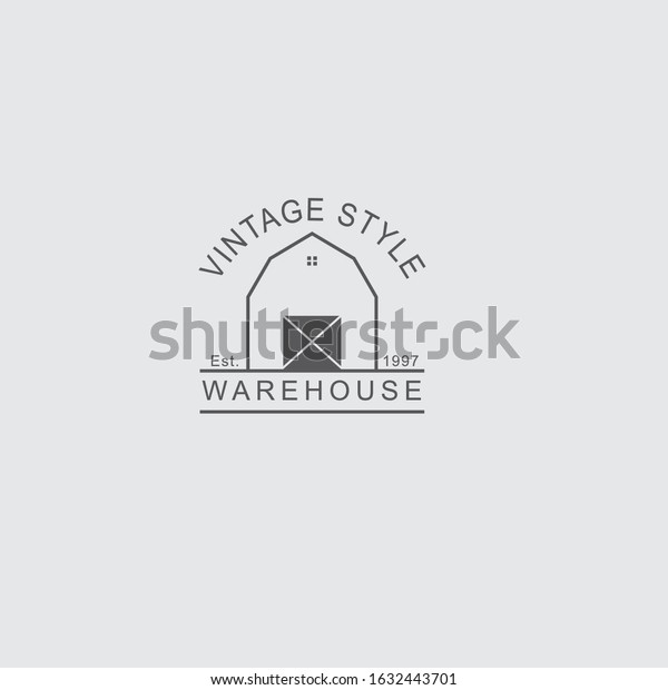 Warehouse Logo Template Design Industrial Commercial Stock Vector ...