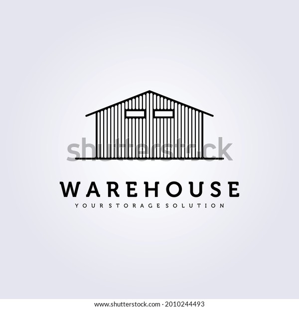 Warehouse Storage Office Industrial Logo Vector Stock Vector (Royalty ...