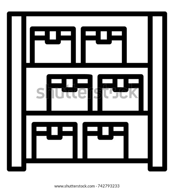 Warehouse Storage Vector Icon Stock Vector (Royalty Free) 742793233 ...