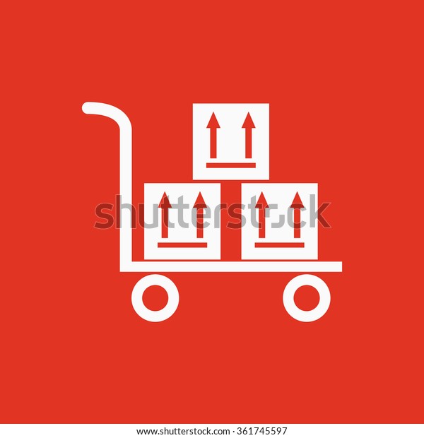 Warehouse Trolley Boxes Icon Delivery Logistic Stock Vector (Royalty ...