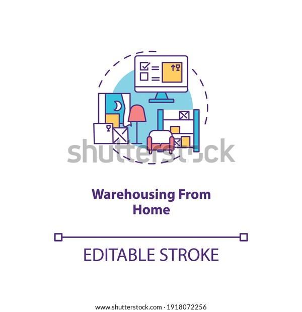 Warehousing Home Concept Icon Ecommerce Warehouse Stock Vector (Royalty ...