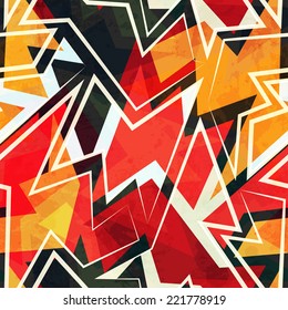Warm Color Geometric Seamless Pattern Stock Vector (Royalty Free ...