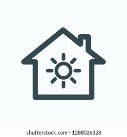 Warm House Icon System Warm House Stock Vector (Royalty Free ...