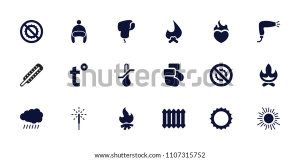Warm Icon Collection 18 Warm Filled Stock Vector (Royalty Free) 1107315752