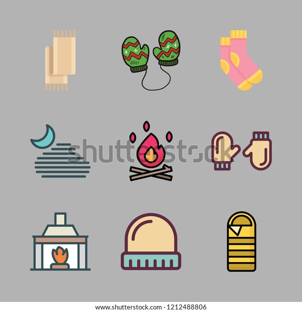 Warm Icon Set Vector Set About Stock Vector (Royalty Free) 1212488806 ...
