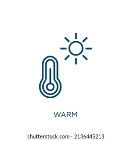 Warm Icon Thin Linear Warm Outline Stock Vector (Royalty Free ...