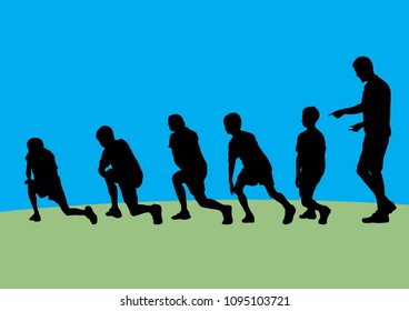 Human Evolution Vector Illustration: vector de stock (libre de regalías ...