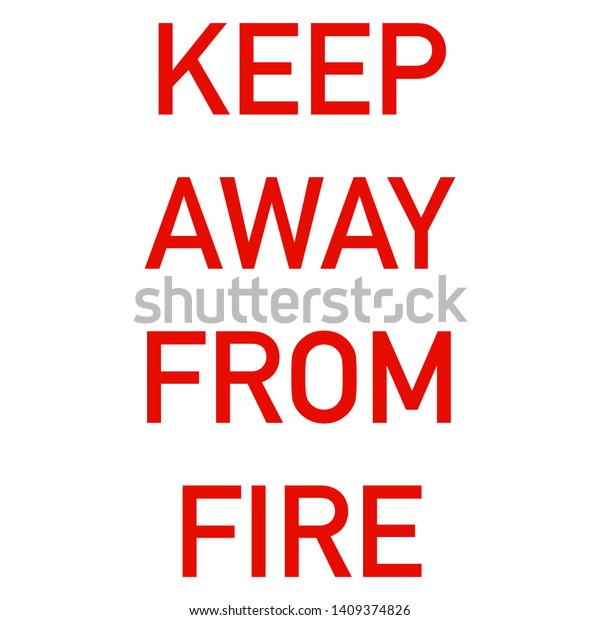 Warning Against Danger Fire White Background Stock Vector (Royalty Free ...