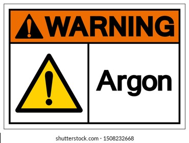 Warning Argon Symbol Sign Vector Illustration Stock Vector (Royalty ...