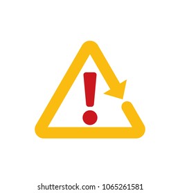 Warning Arrow Logo Icon Design Stock Vector (Royalty Free) 1065261581 ...