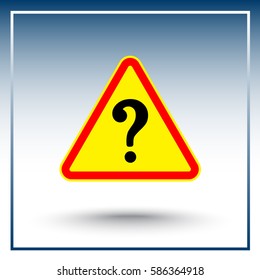 Warning Attention Question Mark Sign Icon Stock Vector (Royalty Free ...