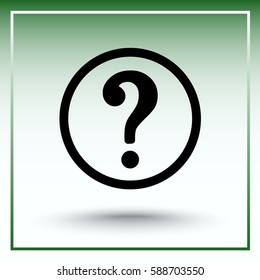 Warning Attention Question Mark Sign Icon Stock Vector (Royalty Free ...