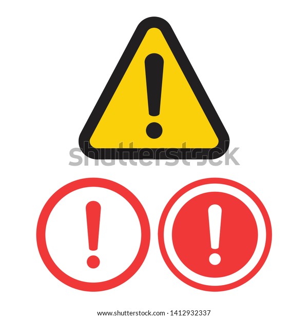Warning Attention Sign Danger Sign Design Stock Vector (Royalty Free ...