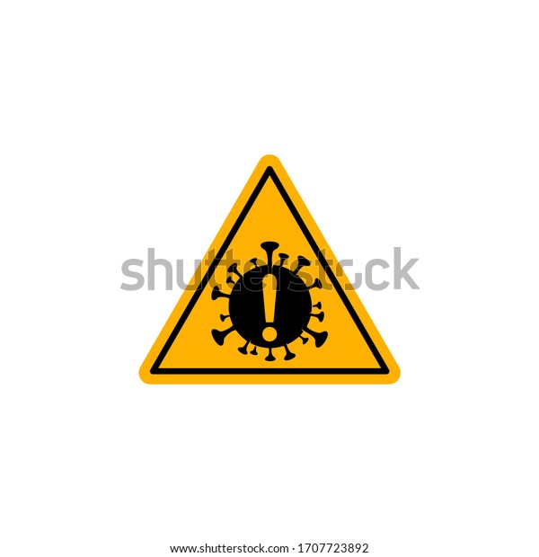 Warning Attention Sign Dangerous Virus Zone Stock Vector (Royalty Free ...