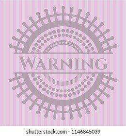 Warning Badge Pink Background Stock Vector (Royalty Free) 1146845039 ...