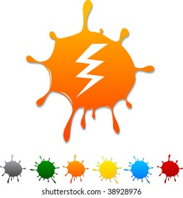 Warning Blot Icon Vector Illustration Stock Vector (Royalty Free ...