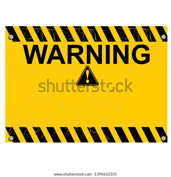 Warning Board Be Careful Stock Vector (Royalty Free) 1390632335