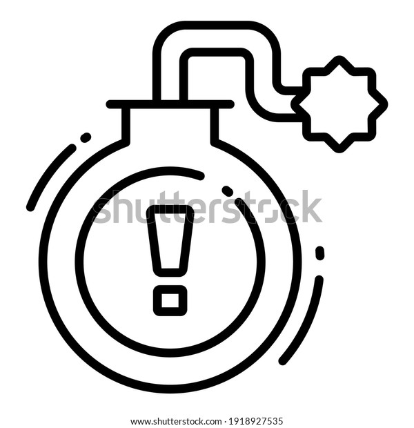 Warning Bomb Protection Security Vector Icons Stock Vector (Royalty ...