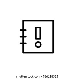 Warning Book Icon Illustration Stock Vector (Royalty Free) 766118335 ...