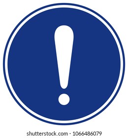 Warning Caution Blue Symbol Signvector Illustration 스톡 벡터(로열티 프리 ...