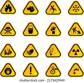 Warning Caution Sign Vector Template Stock Vector (Royalty Free ...