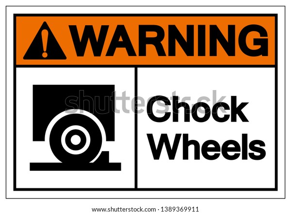 Warning Chock Wheels Symbol Sign Vector 스톡 벡터(로열티 프리) 1389369911 ...