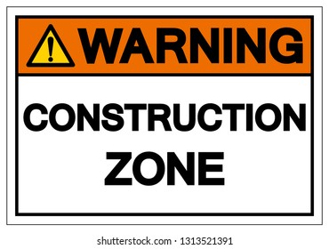 Warning Construction Zone Symbol Sign Vector Stock Vector (Royalty Free ...