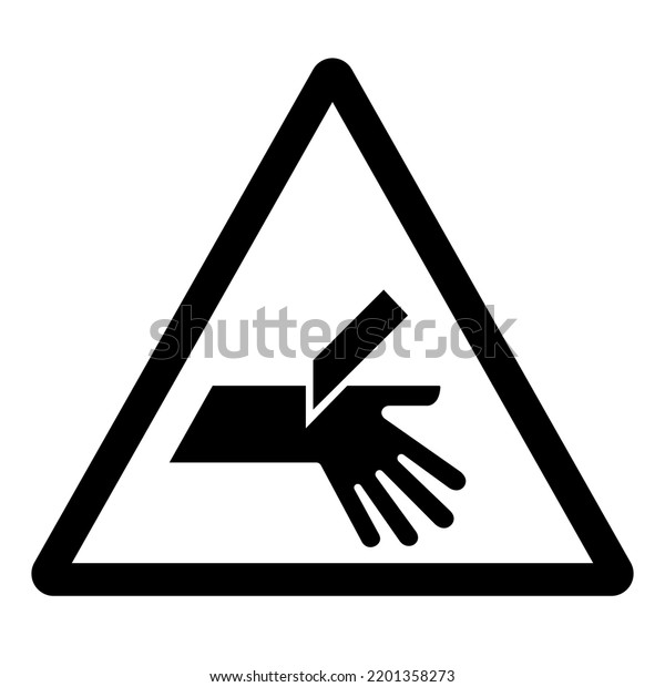 Warning Cutting Hand Symbol Sign Vector Stock Vector (Royalty Free ...