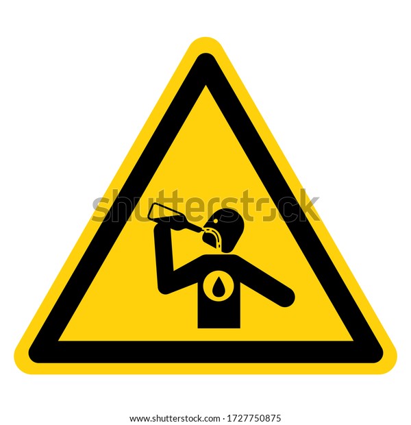 Warning Dangers Drinking Contamination Symbol Sign Stock Vector ...