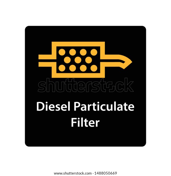 Warning Dashboard Car Icon Diesel Particulate Stock Vector (Royalty ...