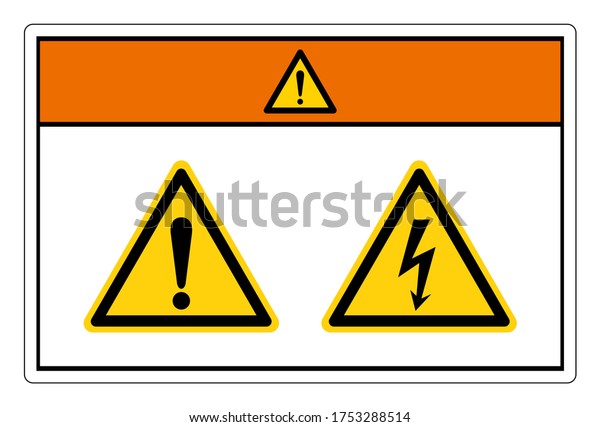Avertissement Symbole De Risque De Choc : image vectorielle de stock ...