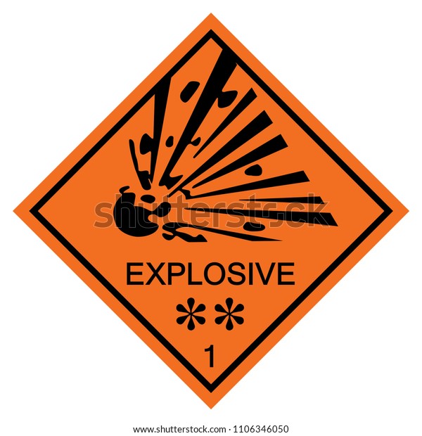 Warning Explosive Symbol Sign Vector Illustration Stock Vector (Royalty ...