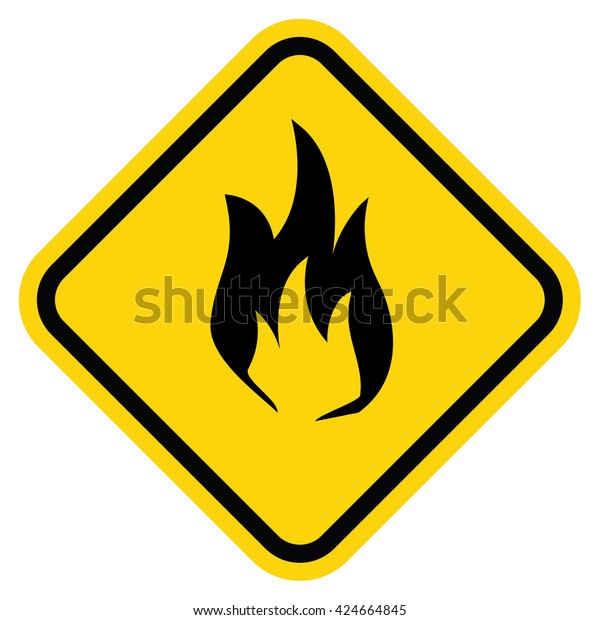 Warning Fire Sign Vector Illustration Stock Vector (Royalty Free ...